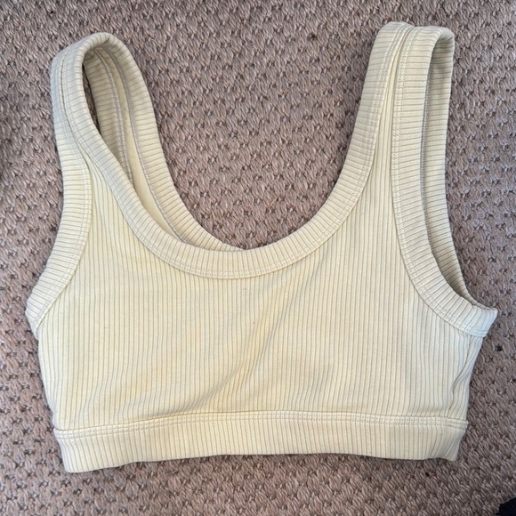 ALO Yoga | Intimates & Sleepwear | Alo Butter Yellow Ribbed Tank Sports ...